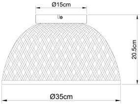 Globo 15767D - Přisazený lustr COLLY 1xE27/15W/230V bambus