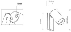 Nowodvorski Mono I, bodové otočné svítidlo GU10 Barva: Bílá/zlatý ring, Varianta: Kulatá monturka