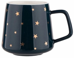 Altom Porcelánový hrnek Golden stars, 370 ml, navy blue