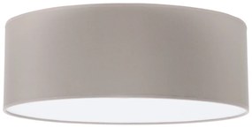 Stropní svítidlo Gaja, 1x béžové textilní stínítko, (bílé plexisklo), (fi 40cm)