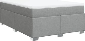 vidaXL Box spring postel s matrací 140x200 cm textil [3285137] Barva: světle šedá