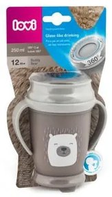 Lovi Hrníček nevylévací 360 JUNIOR 250ml s úchyty BUDDY BEAR 12m+