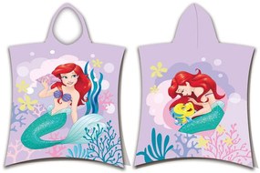 Jerry Fabrics Dětská pončo osuška - Ariel - růžová