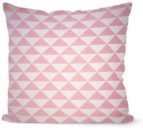 dekorativní geometrický povlak na polštář Pink triangle 40x40 cm Obraz