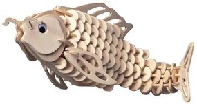 Woodcraft construction kit Woodcraft Dřevěné 3D puzzle Kapr