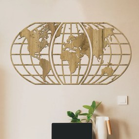 dřevo života 3 dílna mapa světa Global Zvolte barvu dekoru: Dub zlatý, Rozměry šxv (cm): 78x40