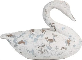 Bílá antik dekorativní figurka Labuť - 32*14*22 cm