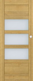 posuvné interiérové dveře do pouzdra BRAGA model B Průchozí rozměr: 70 x 197 cm, Orientace dveří: Levé dveře, Dekor: Dub riviera