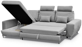 Casarredo - Komfort nábytek Rohová sedací souprava FAUNA I rozkládaci s úložným prostorem, výběr látek SK3 | potah: matt velvet 68,Umístění rohu: roh na levé straně (viz obrázek)