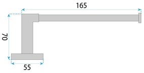 Rea Nico, držák na toaletní papír, broušená ocel, REA-88059