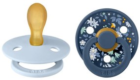 Bibs symetrické dudlíky kaučuk Colour 2 ks 6-18 měsíců Liberty Baby-blue-steel-blue