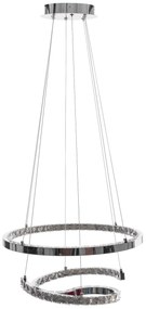 Toolight Toolight, LED závěsné křišťálové svítidlo s dálkovým ovládáním APP773-2CP, chromová, OSW-05024