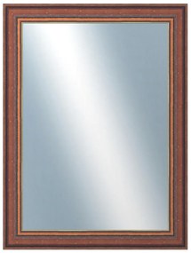 DANTIK - Zarámované zrcadlo - rozměr s rámem cca 60x80 cm z lišty ANGLIE hnědá Au linka (612)