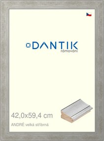 DANTIK rámeček 42x59,4 | ANDRÉ velká stříbrná (Plexi Čiré)