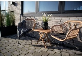 Květináč LUGO HOUSE NORDIC se stěnou zahradní,PU ratan černý House Nordic 9001130