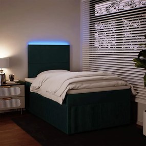 Box spring postel s matrací tmavě zelená 120x190 cm samet 3294583