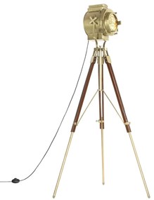 Stojací lampa na stativu masivní mangovníkové dřevo 193 cm - Default Title