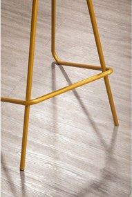 Barová stolička z jilmového dřeva ve zlaté barvě/v přírodní barvě (výška sedáku 78 cm) District – Premier Housewares