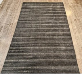 HU Šedý pruhovaný koberec Saloon ANTRACIT Rozměr: 50x80 cm