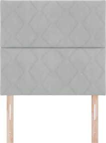 Čelo postele Světle šedá 100 cm samet 3337906