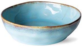 HK living Hluboký talíř na těstoviny 70's Ceramics Lagune 800 ml, modrá barva, keramika