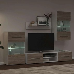 5dílná TV stolky s LED osvětlením dub sonoma kompozit 3324231