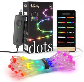 Twinkly TWD060STP-T - LED RGB Stmívatelný řetěz DOTS 60xLED 7 m USB Wi-Fi