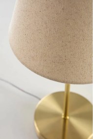 Béžová/v mosazné barvě látková stolní lampa (výška 39 cm) Lasse – Jotex