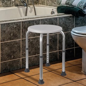 HomeLife Koupelnová stolička výškově stavitelná SVS21, bílá