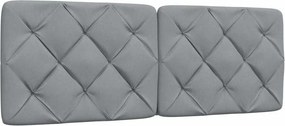Rám postele s LED bez matrace Světle šedá 140x190 cm Látka 3310664