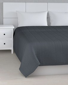 Přehoz s podélným prošitím barva modrá látka pletený vzor