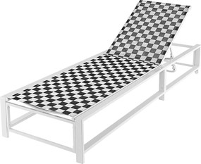 Costway Lehátko s kolečky XXL zahradní lehátko s nastavitelným opěradlem Patio