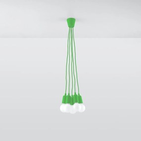 Sollux Lighting Závěsné svítidlo DIEGO 5 zelené