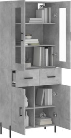 Skříň highboard betonově šedá 69,5x34x180 cm kompozitní dřevo 3198541