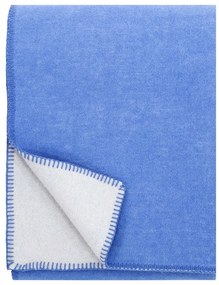 Vlněná deka Tupla 130x180, modro-světle béžová