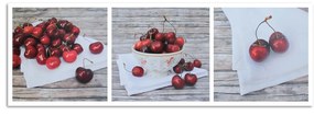 Gario Obraz na plátně Šťavnaté kaštanové třešně Rozměry: 90 x 30 cm