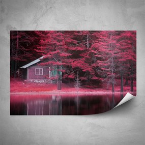 Plakát - Lesní chata (60x40 cm) - PopyDesign