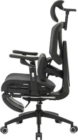 Ergonomická kancelářská židle STORM - tmavě šedá síťovina / nosnost 150 kg