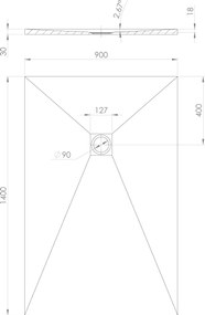 Polysan Treneca sprchová vanička z litého mramoru 140 x 90 cm s možností úpravy rozměru béžová mat 84309.81