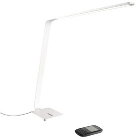 Stilnovo 7112 Lama, bílá stolní LED lampa s dotykovým stmívačem, 9W LED 3000K, výška 46cm