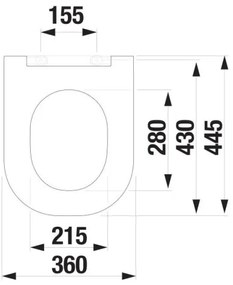 JIKA H8917167160631 - Záchodové prkénko SoftClose MIO duroplast/matná černá