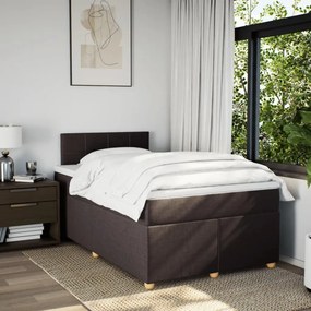 Box spring postel s matrací tmavě hnědá 120x200 cm textil 3288950