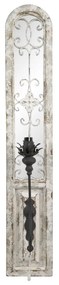 Nástěnná lampa s dekoračním zrcadlem v rámu Vissi - 22*19*131 cm E27/max 1*60W