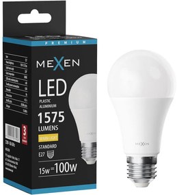 Mexen Nova LED žárovka E27, A60, 15W, Teplá - 3000K, 1575 lm - L100-E27-1530-01