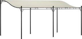 Outsunny Pergola s přístřeškem, voděodolná markýza, volně stojící zahradní pavilon, stínění pro terasu a zahradu, přibližně 3x5x2,5 m, krémově bílá |