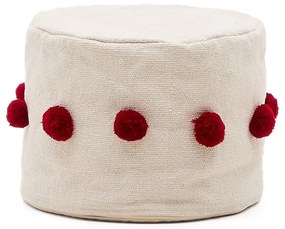 Červený/béžový sedací vak Manua – Kave Home