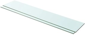 Policové desky 2 ks sklo čiré 100 x 20 cm 3051584