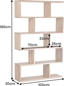 Designový regál Pallaton 180 cm akácie
