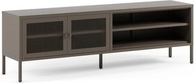 Šedý kovový TV stolek 160x50x35 cm Fayna – Marckeric