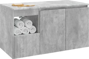 Sada koupelnového nábytku 2 ks Betonově šedá Kompozitní dřevo 3404117